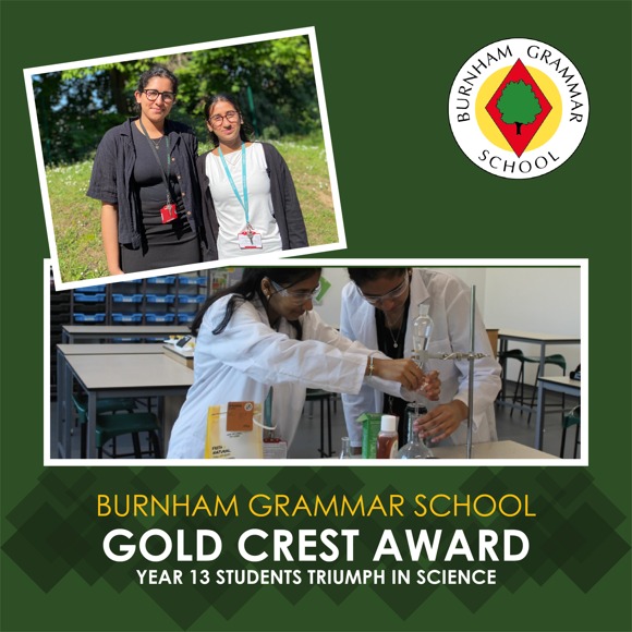 Gold Crest Award for Year 13 Scientists - Latest News - Burnham Grammar ...